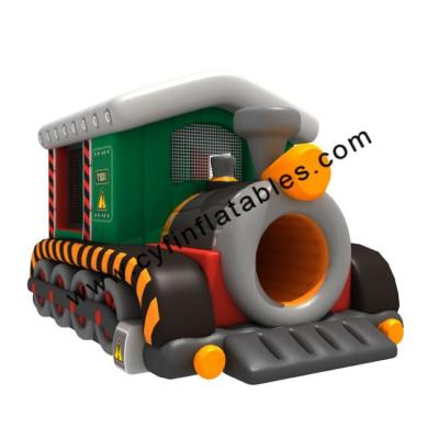 China Commercial PVC Material Inflatable Bounce House Train Inflatable Jumping Blow Up Castle Backyard For Sale for sale