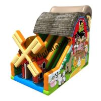 China Commercial Inflatable Dry Slide Beautiful Printing For Adults And Kids for sale