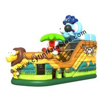 China Commercial PVC Grade Inflatable Jumping Castle Bouncer With Slide For Kids Playground for sale
