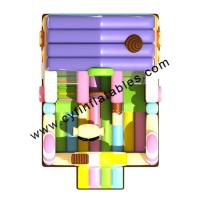 China PVC Candy Inflatable Bouncer With Slide Bouncy Castles For Kids for sale
