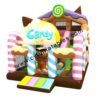 China PVC Candy Inflatable Bouncer With Slide Bouncy Castles For Kids for sale