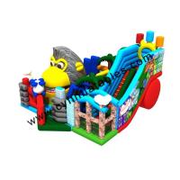 China commercial PVC Inflatable Giant Slide With Cartoon Bounce House Jumping Castle Combo Bouncer Inflatable Playgro for sale