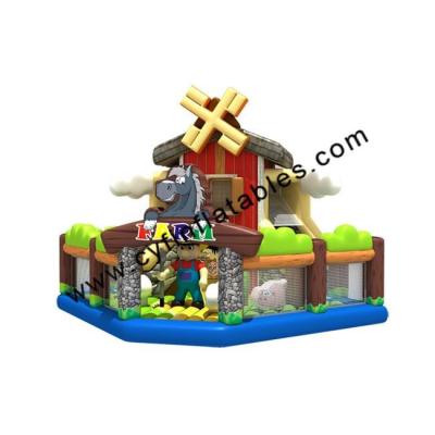 China Factory Supply Cheap Inflatable Bouncer inflatable trampoline For Kids Inflatable PVC Jumping Castle Bouncy With Slide for sale