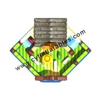 China Factory Supply Cheap Inflatable Bouncer inflatable trampoline For Kids Inflatable PVC Jumping Castle Bouncy With Slide for sale