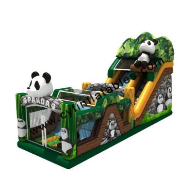 China Commercial PVC Panda Bounce House Inflatable Bouncer Adults And Kids Inflatable Castles Slide Combo for sale