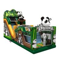 China Commercial PVC Panda Bounce House Inflatable Bouncer Adults And Kids Inflatable Castles Slide Combo for sale