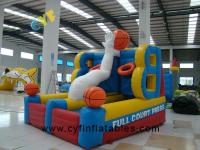 China Double Shot Unlimited Fun Inflatable Basketball Court Game Customized Size for sale