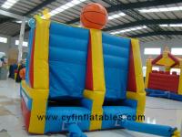 China Double Shot Unlimited Fun Inflatable Basketball Court Game Customized Size for sale