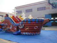 China High Quality PVC Inflatable Bouncer Slide Giant Inflatable Pirate Ship Slide for sale for sale