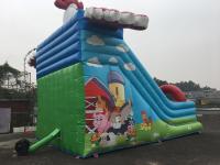 China Commercial grade PVC 0.55mm Children's playground inflatable dry slide with factory price for sale