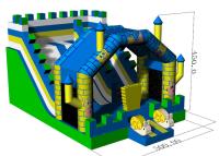 China Custom Cartoon Spongebob PVC Indoor Inflatable Dry Slide Inflatable Jumping Castles for sale