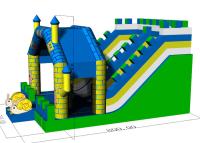 China Custom Cartoon Spongebob PVC Indoor Inflatable Dry Slide Inflatable Jumping Castles for sale