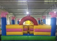 China Cartoon Peppa Pig Castle Combo Bounce House Maze With Rocking Climbing Wall for sale