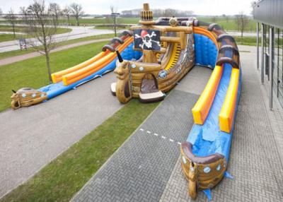 China Custom Adults or Kids Giant Pirate Ship Inflatable Dry Slide for sale
