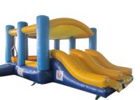 China Home Backyard Use Fun Bounce House , Double Lane Slides for sale