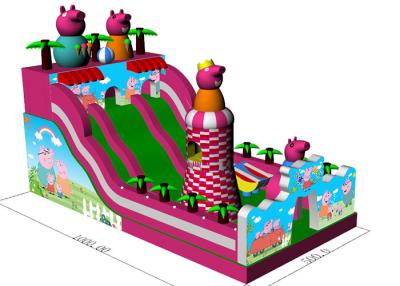China Giant Kids Inflatable Bouncer Combo Peppa Pig Inflatable Amusement Park for sale