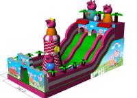 China Big Inflatable Inflatable Jumping Castle Peppa Pig Theme Full - Digital Printing for sale