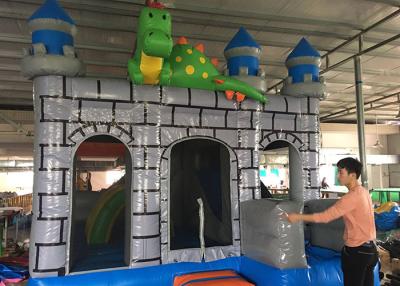China 3 In 1 Big Dragon Bounce House Slide Combo , Dinosaur Jumping Bounce House for sale