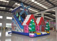 China Windmill Merry Christmas Custom Theme Big Festival Inflatable Dry Slide For Party for sale