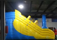 China Blue Sky Color Inflatable Dry or Wet Slide with Arch Door&Stairs for sale