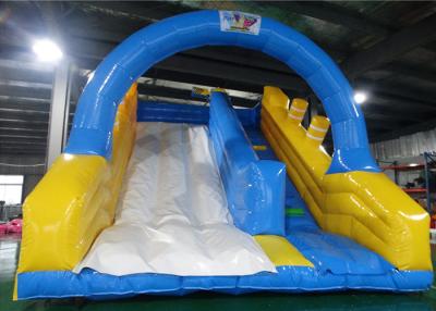 China Blue Sky Color Inflatable Dry or Wet Slide with Arch Door&Stairs for sale