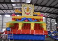 China Custom Design Wet And Dry Inflatable Slide Spongebob Theme High Density for sale