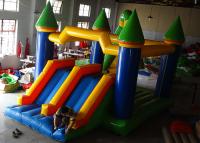 China Backyard Kids Inflatable Jumping Castle High Strength With Double Down Slides for sale