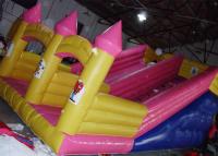 China Girls Pink Large Inflatable Slide , PVC Tarpaulin Princess Ground Kids Inflatable Slide for sale