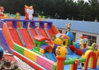 China Rainbow 5 Lanes Inflatable Dry Slide Multi Channels More Durable And Anti - Rust for sale