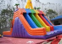 China Rainbow 5 Lanes Inflatable Dry Slide Multi Channels More Durable And Anti - Rust for sale