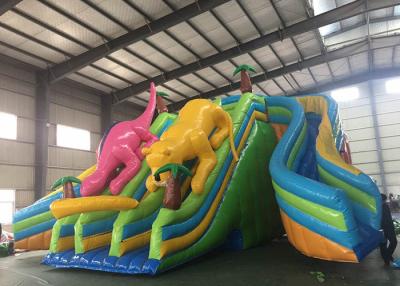 China Giant Commercial Inflatable Dry Slide Dinosaur Theme More Durable And Long Lasting for sale