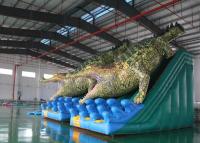 China Giant Crocodile Inflatable Dry Slides Custom Shark PVC Double Lane Bouncer Slides for sale