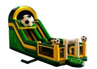 China Boys Soccer Football Inflatable Slip Slide , Playground Obstacle Outdoor Inflatable Slide for sale