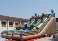 China Animal Zoo Theme Inflatable Dry Slide Dry 3 Lanes Triple Slides Customized Cartoon Design for sale