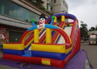 China PVC Inflatable Bounce And Slide Multi Lanes Clown Type Cultivated Stitching Workmanship for sale
