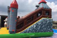 China PVC 0.55mm Commercial Kids Inflatable Bouncer Combo Jumping House With Slide for sale