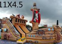 China Custom Adults or Kids Giant Pirate Ship Inflatable Dry Slide for sale
