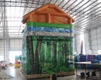 China Forest Themed 5×8 Meter Inflatable Dry Slide , Commercial Inflatable Slide for sale