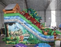 China Forest Themed 5×8 Meter Inflatable Dry Slide , Commercial Inflatable Slide for sale