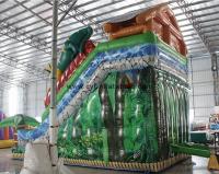 China Forest Themed 5×8 Meter Inflatable Dry Slide , Commercial Inflatable Slide for sale