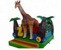 China Backyard Inflatable Jumping Castles , Commercial Inflatable Giraffe Combo for sale
