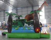China Backyard Inflatable Jumping Castles , Commercial Inflatable Giraffe Combo for sale