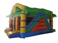 China 5X6 Meter Inflatable Bouncer Castles / Little Lion Theme Inflatable Slide Combo for sale