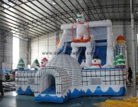 China Snow Theme Inflatable Jumping Castle , 4×6 Meter Slide Castle Inflatable Slide for sale
