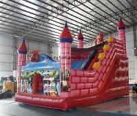 China 4×5 Meter Inflatable Dry Slide , Red Standard Monkey Inflatable Slide for sale