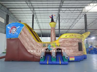 China Inflatable Pirate Boat Combo 7x4m Inflatable Boat Shape Children Castle for sale