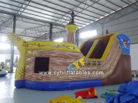 China Inflatable Pirate Boat Combo 7x4m Inflatable Boat Shape Children Castle for sale