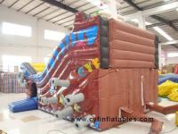 China Inflatable Pirate Boat Combo 8x5m / Kids Outdoor Inflatable Pirate Ship Inflatable Combo for sale