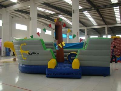 China Pirate Inflatable Bounce House Combo / Kids Outdoor Inflatable Pirate Ship for sale