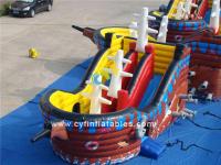 China Inflatable Pirate Boat Combo 9x5m , Kids Outdoor Inflatable Pirate Ship for sale